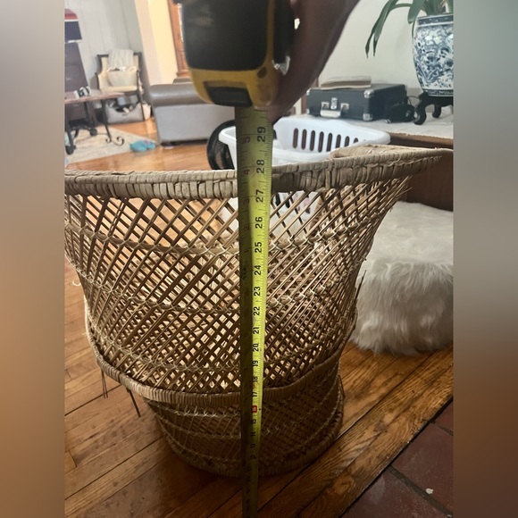 Accents | Full Size Vintage Peacock Wicker Barrel Chair Pick Up In ...